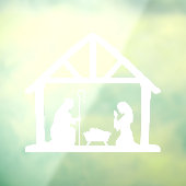 Christmas Nativity Manger Window Cling | Zazzle