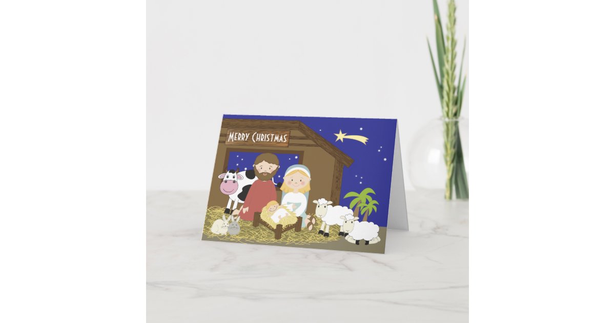 Christmas Nativity Scene Holiday Card | Zazzle