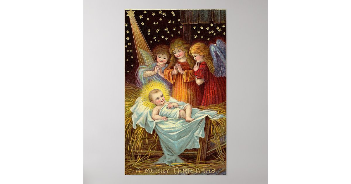 Christmas Nativity Scene Poster | Zazzle