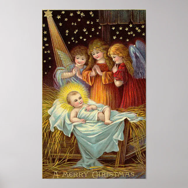 Christmas Nativity Scene Poster | Zazzle