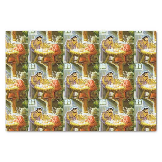 Christmas Nativity Scene Tissue Paper | Zazzle.com
