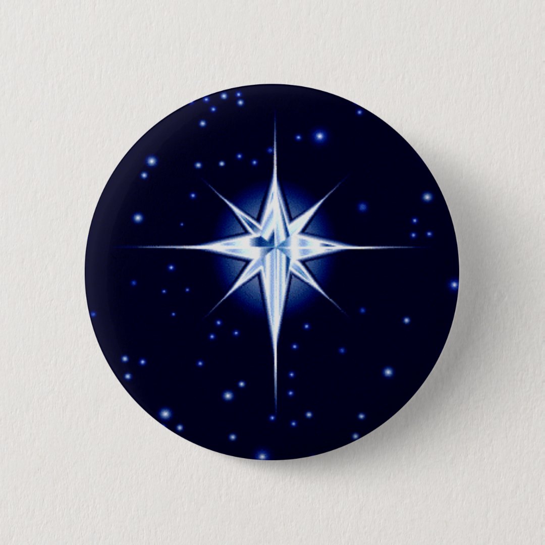 Christmas Nativity Star Pinback Button | Zazzle