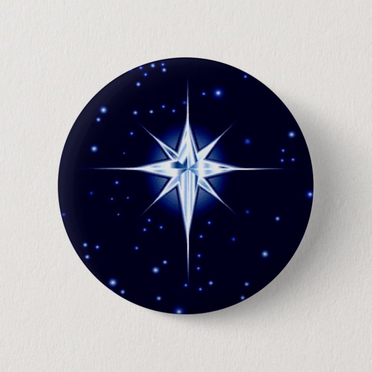Christmas Nativity Star Pinback Button | Zazzle