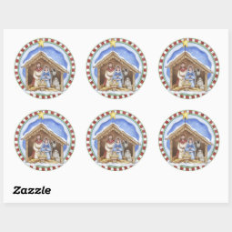 Christmas Nativity Sticker | Zazzle