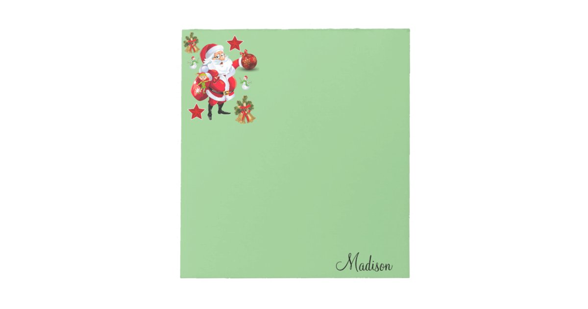 Christmas Notepad Santa | Zazzle