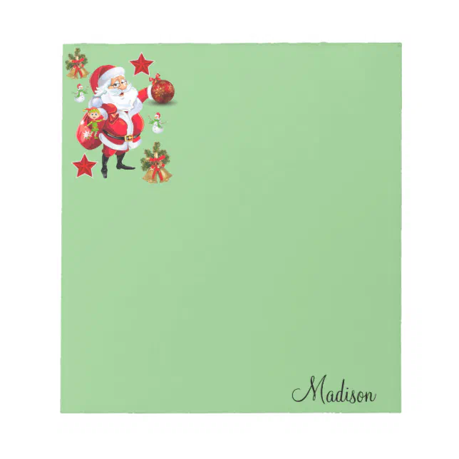 Christmas Notepad Santa | Zazzle