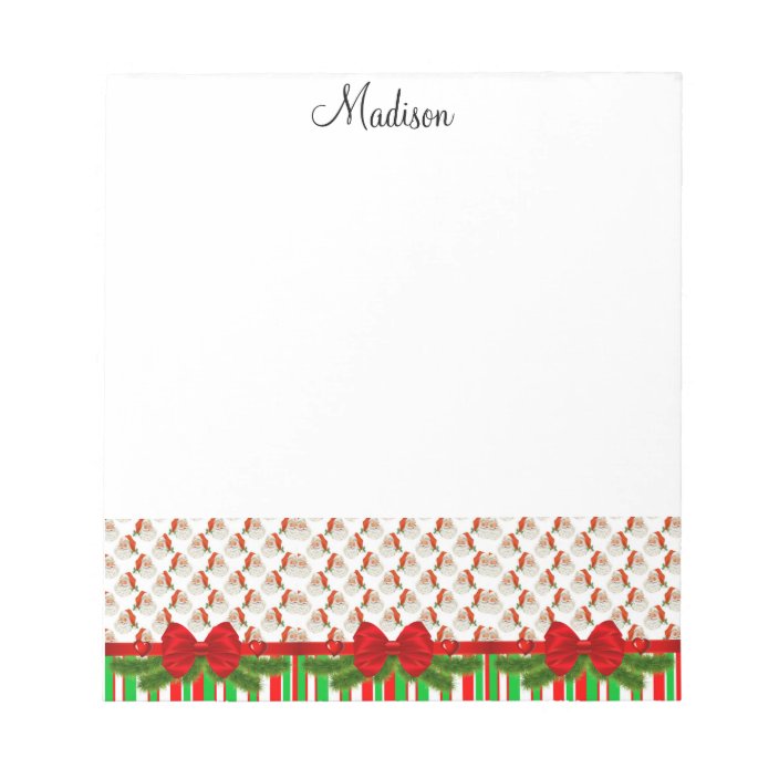 Christmas Notepad Santa | Zazzle.com