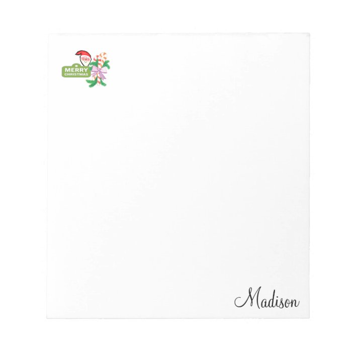 Christmas Notepad Santa | Zazzle.com