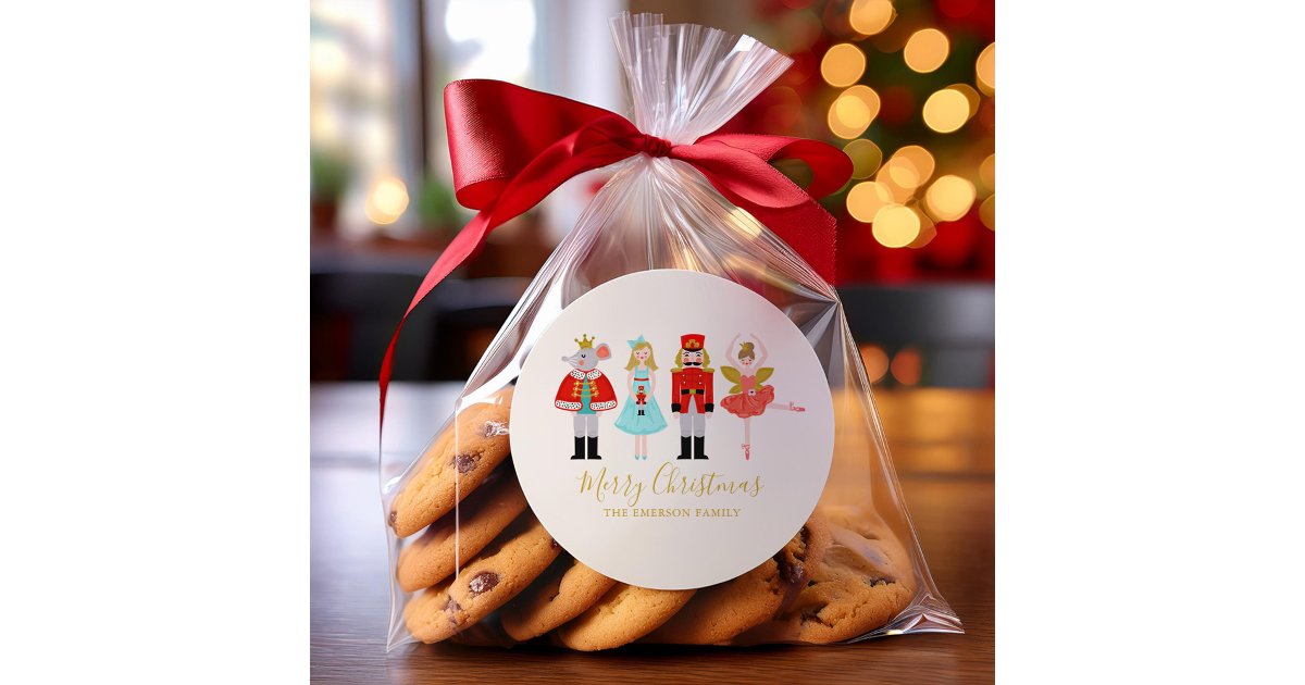 Christmas Nutcracker Character Illustrations Classic Round Sticker | Zazzle