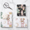 Christmas Nutcracker pink winter wonderland Wrapping Paper Sheets | Zazzle