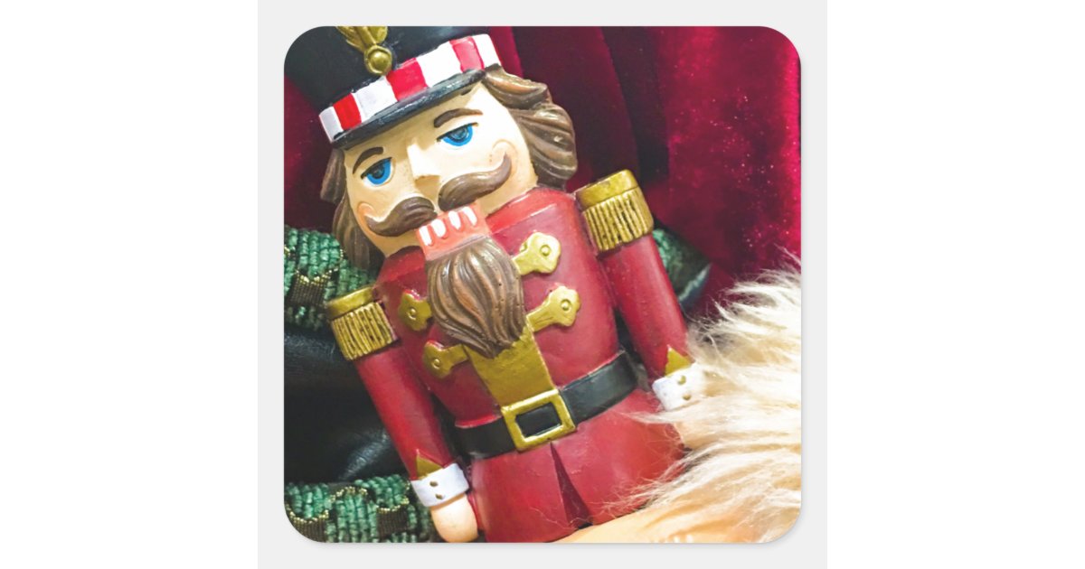 Christmas Nutcracker Square Sticker | Zazzle