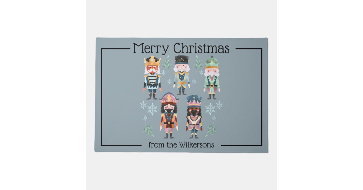 Christmas Nutcracker Toy Soldiers Doormat | Zazzle