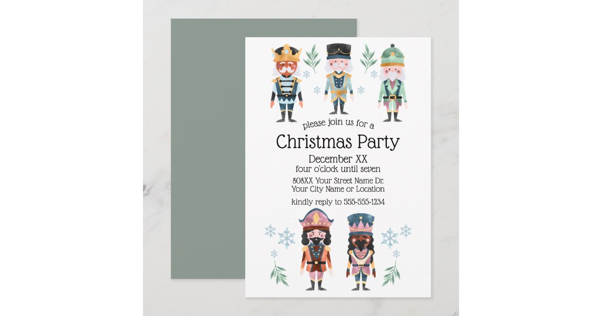 Christmas Nutcracker Toy Soldiers Invitation | Zazzle