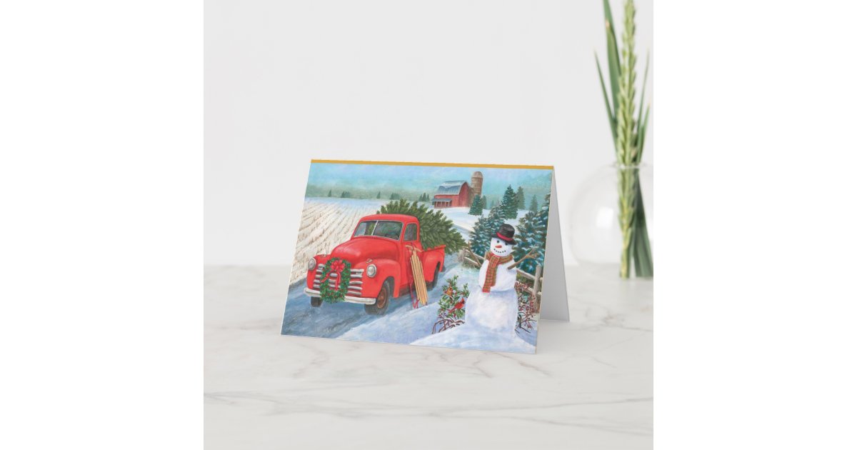 Christmas On The Farm Holiday Card | Zazzle