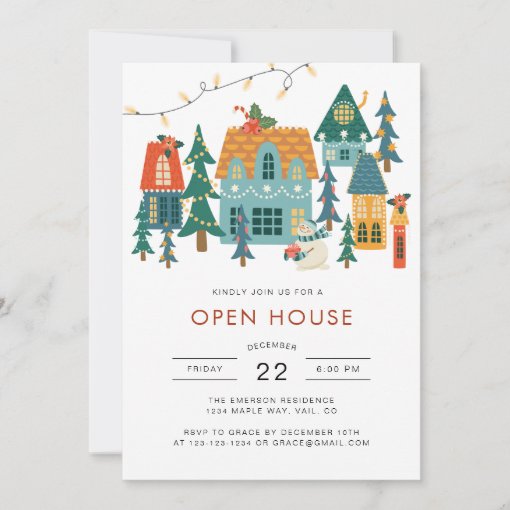 Christmas Open House Holiday Invitation | Zazzle