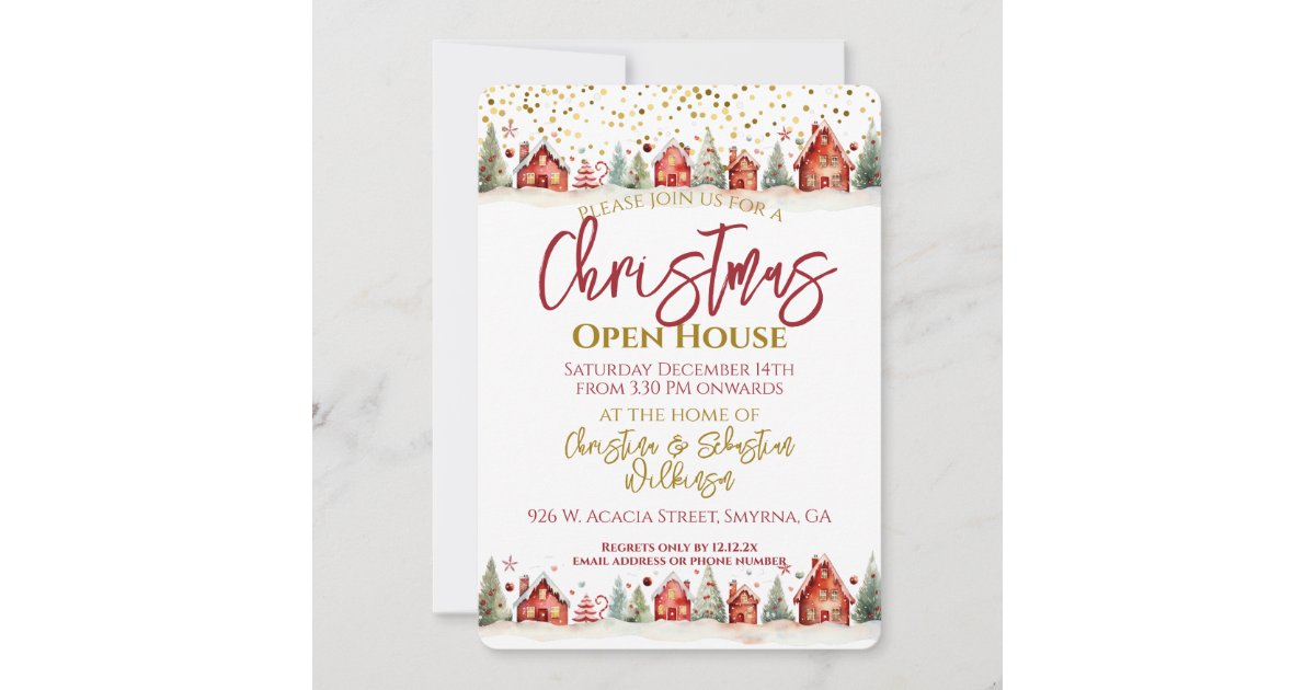 Christmas Open House Invitation | Zazzle