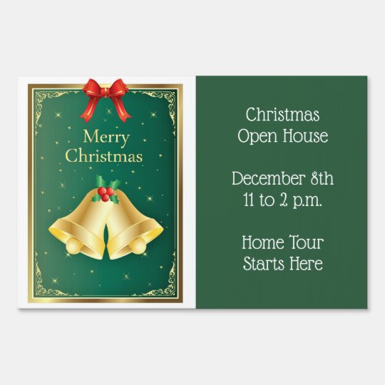 Christmas Open House Template Yard Sign | Zazzle.com
