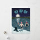 Christmas Open Water Swimming In The Snow At Night Holiday Card | Zazzle