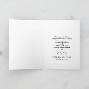 CHRISTMAS - Optometrist's - EYE CHART Holiday Card | Zazzle