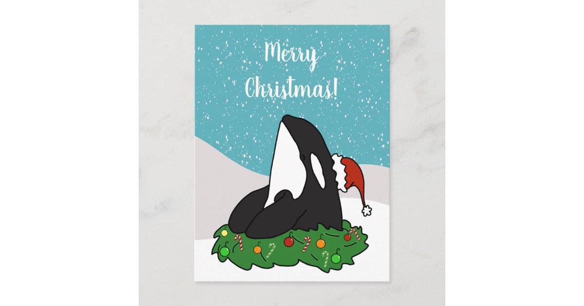 Christmas Orca Card | Zazzle
