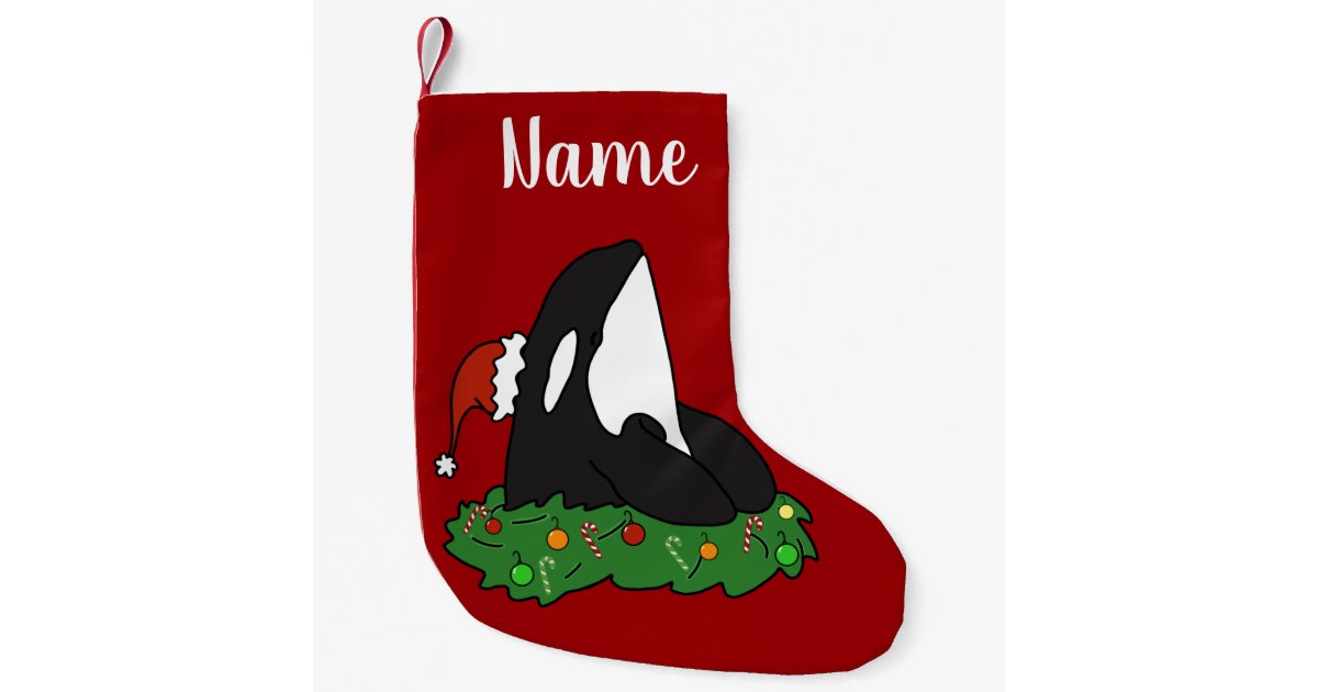 Christmas Orca Small Christmas Stocking | Zazzle