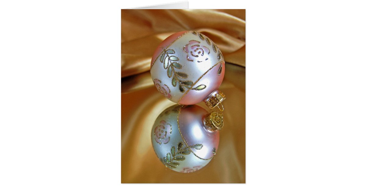 Christmas Ornament reflection on satin | Zazzle