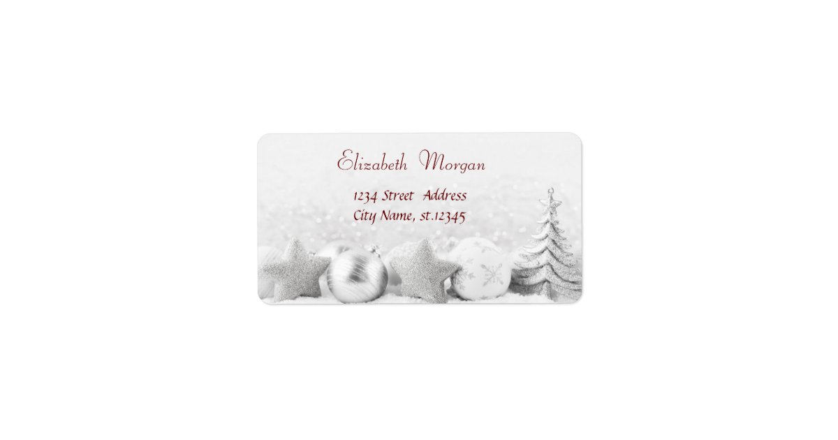 Christmas Ornaments, Bokeh Label | Zazzle