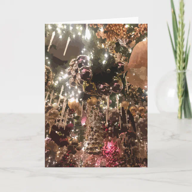 Christmas Ornaments Holiday Lights Card | Zazzle