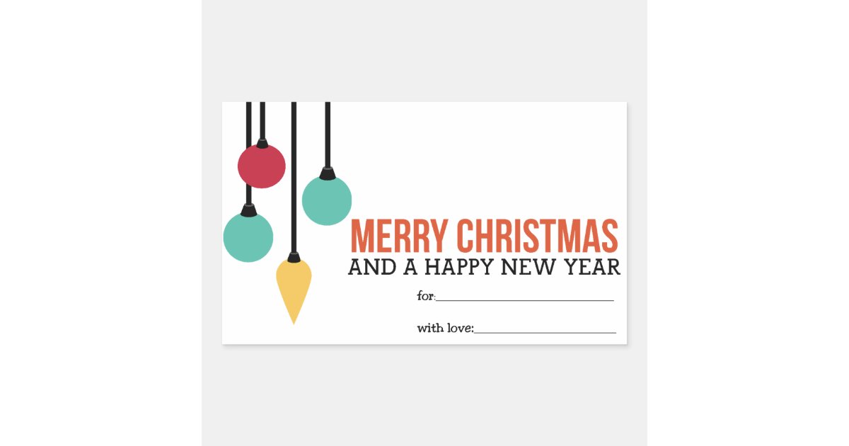 Christmas Ornaments Rectangular Sticker | Zazzle