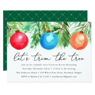 Tree Trimming Party Invitations | Zazzle