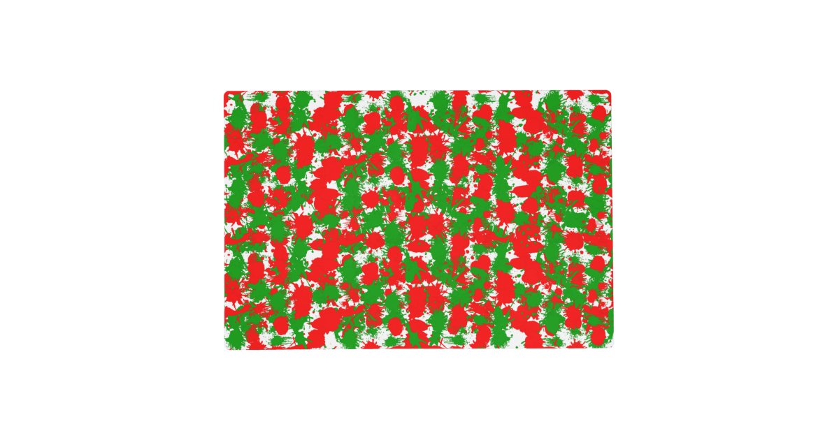 Christmas Paint Splatter Placemat | Zazzle