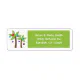 Christmas palm tree custom holiday labels | Zazzle