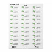 Christmas Palm Tree Label | Zazzle