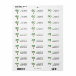 Christmas Palm Tree Label | Zazzle