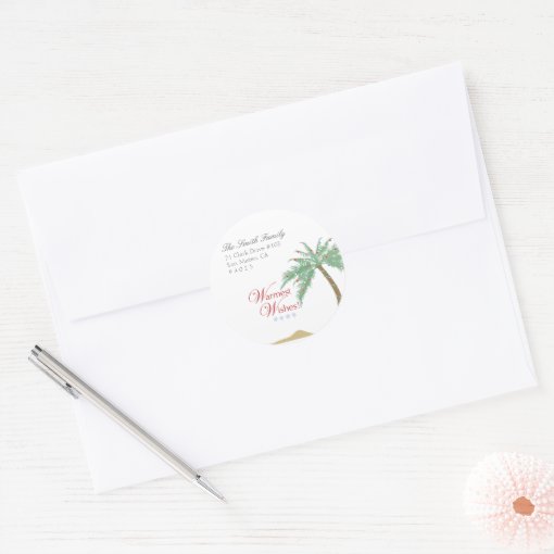 Christmas Palm Tree Return Address Labels | Zazzle