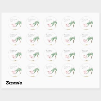 Christmas Palm Tree Return Address Labels | Zazzle