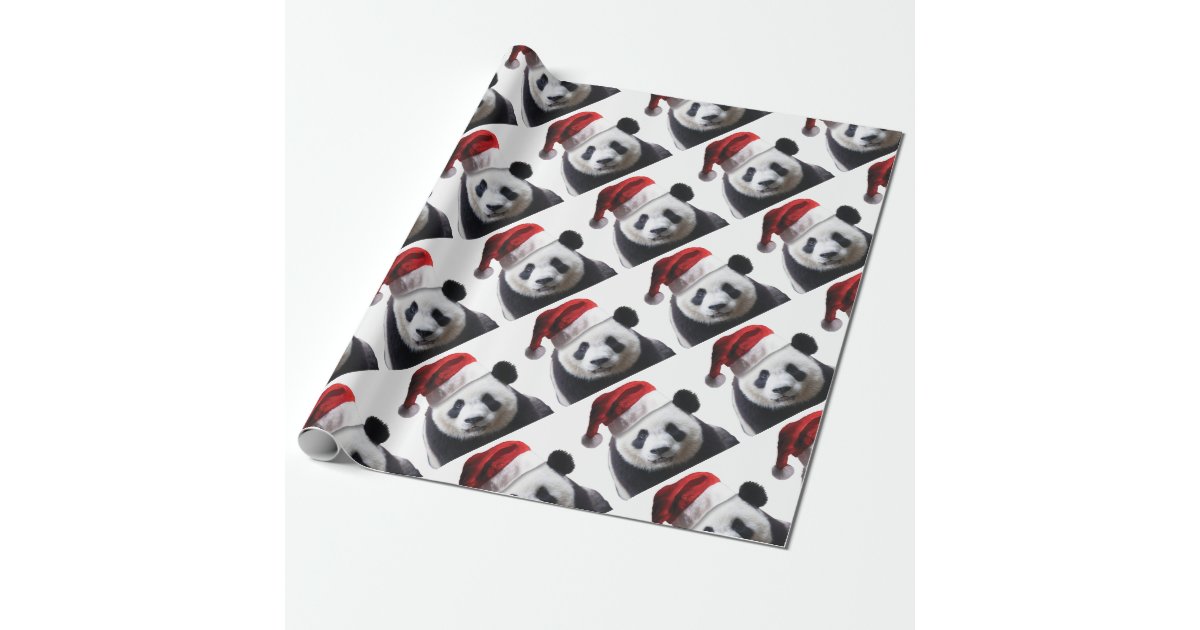 Christmas Panda Bear Wrapping Paper | Zazzle