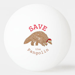 Christmas Pangolin Slogan Ping Pong Ball | Zazzle