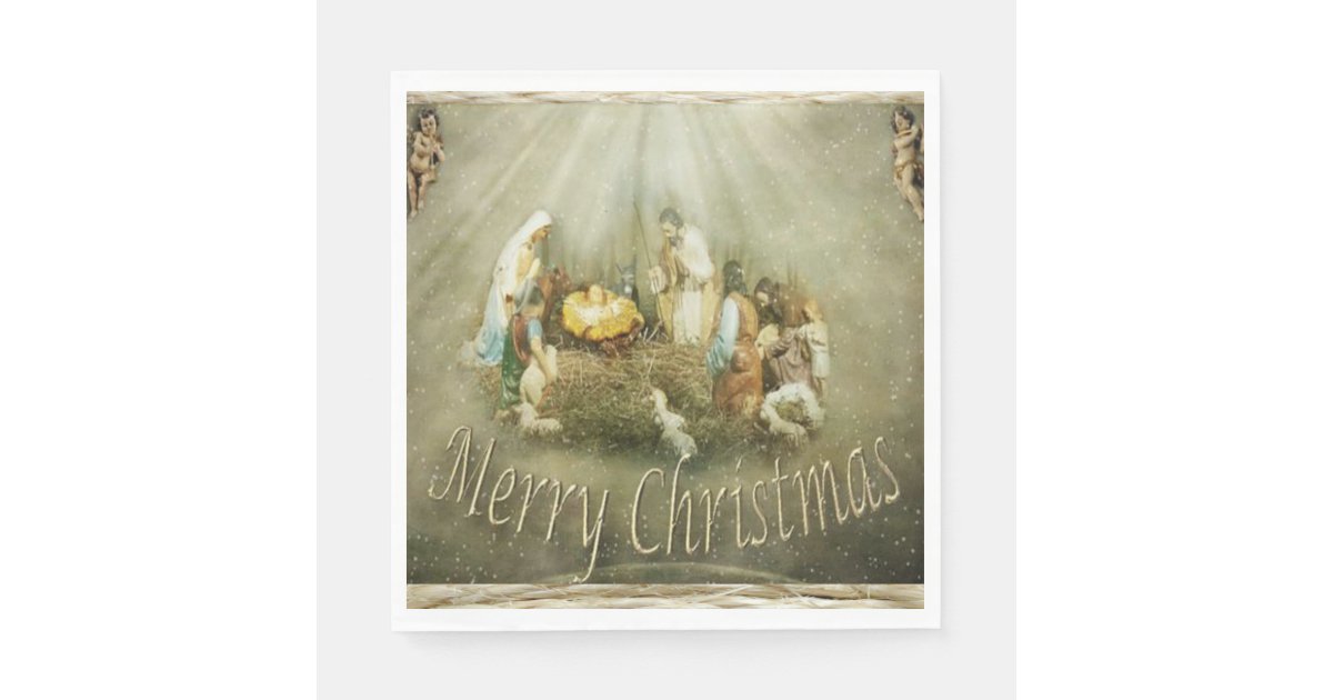 Christmas Paper Napkins, Jesus Christ Napkins | Zazzle