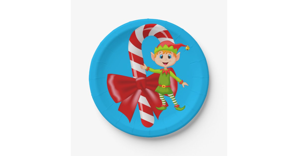 Christmas Paper Plates, Elf Paper Plates | Zazzle