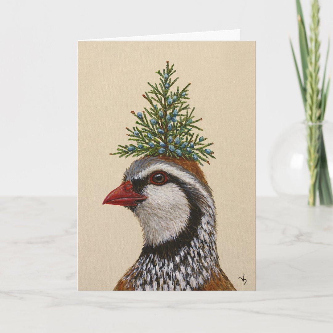 Christmas partridge card | Zazzle