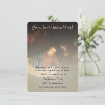 Christmas Party Celebration for Jesus Invitation | Zazzle