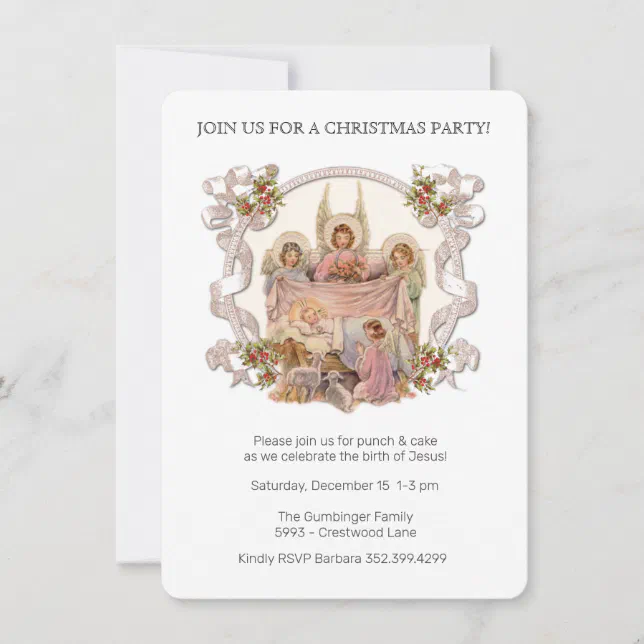Christmas Party Celebration for Jesus Invitation | Zazzle