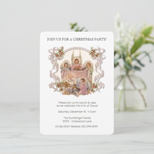 Christmas Party Celebration for Jesus Invitation | Zazzle