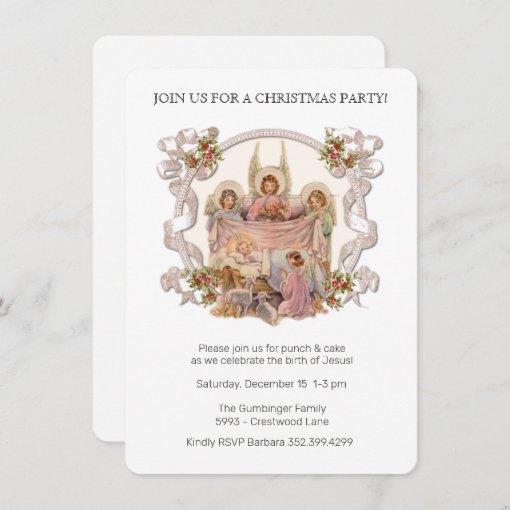 Christmas Party Celebration for Jesus Invitation | Zazzle