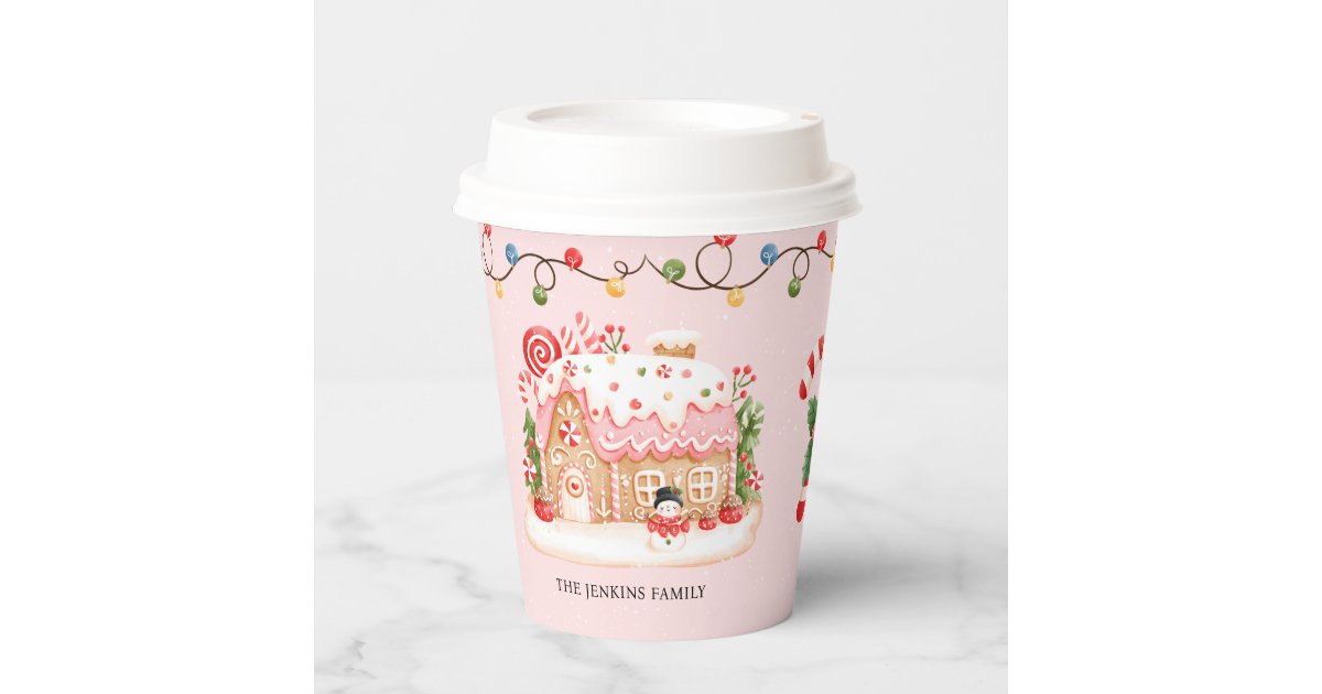 Christmas Party Gingerbread House Paper Cups | Zazzle
