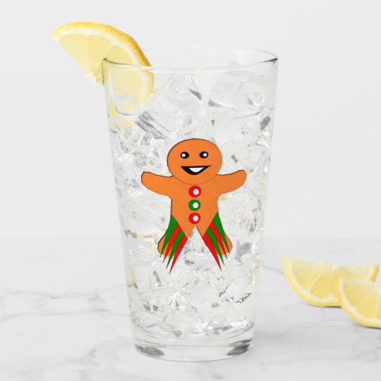 Christmas Party Gingerbread Man Glass | Zazzle.com