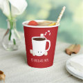 Christmas Party Hot Chocolate Hot Cocoa Paper Cups | Zazzle