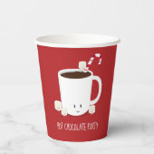 Christmas Party Hot Chocolate Hot Cocoa Paper Cups | Zazzle