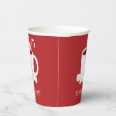 Christmas Party Hot Chocolate Hot Cocoa Paper Cups | Zazzle